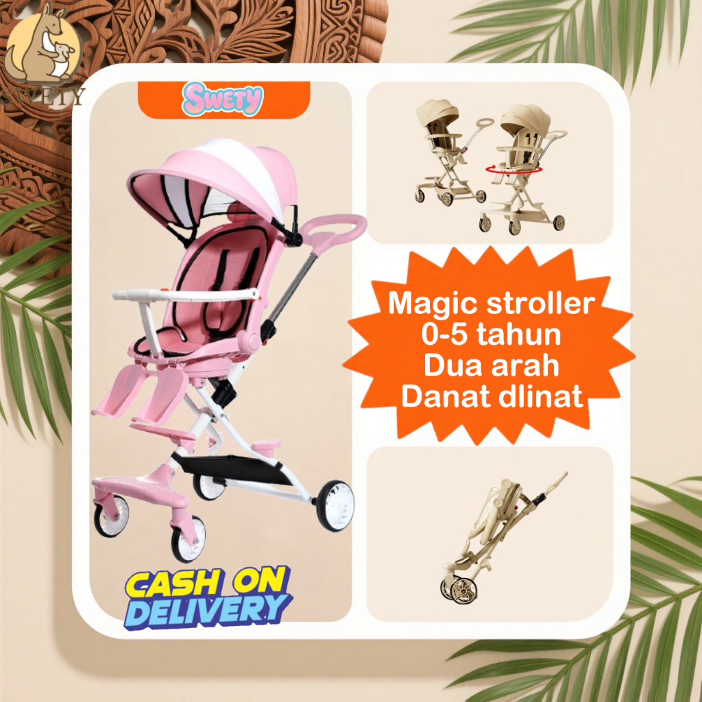 Jual SWETY Stroller Bayi Lipat Travelling Duduk Dan Berbaring Kereta ...