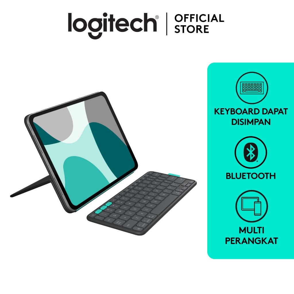Jual Logitech Flip Folio, Casing Keyboard untuk iPad Pro 11 inci (M4 ...