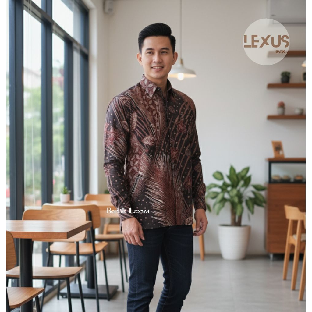 Jual PANGESTU Kemeja Batik Pria Premium Katun Lapis Furing Lengan ...