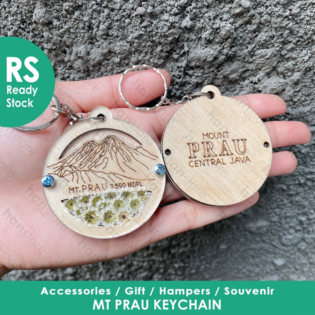 Jual RS PRAU MOUNTAIN Keychain / Gantungan Kunci Kayu & bunga oleh oleh ...