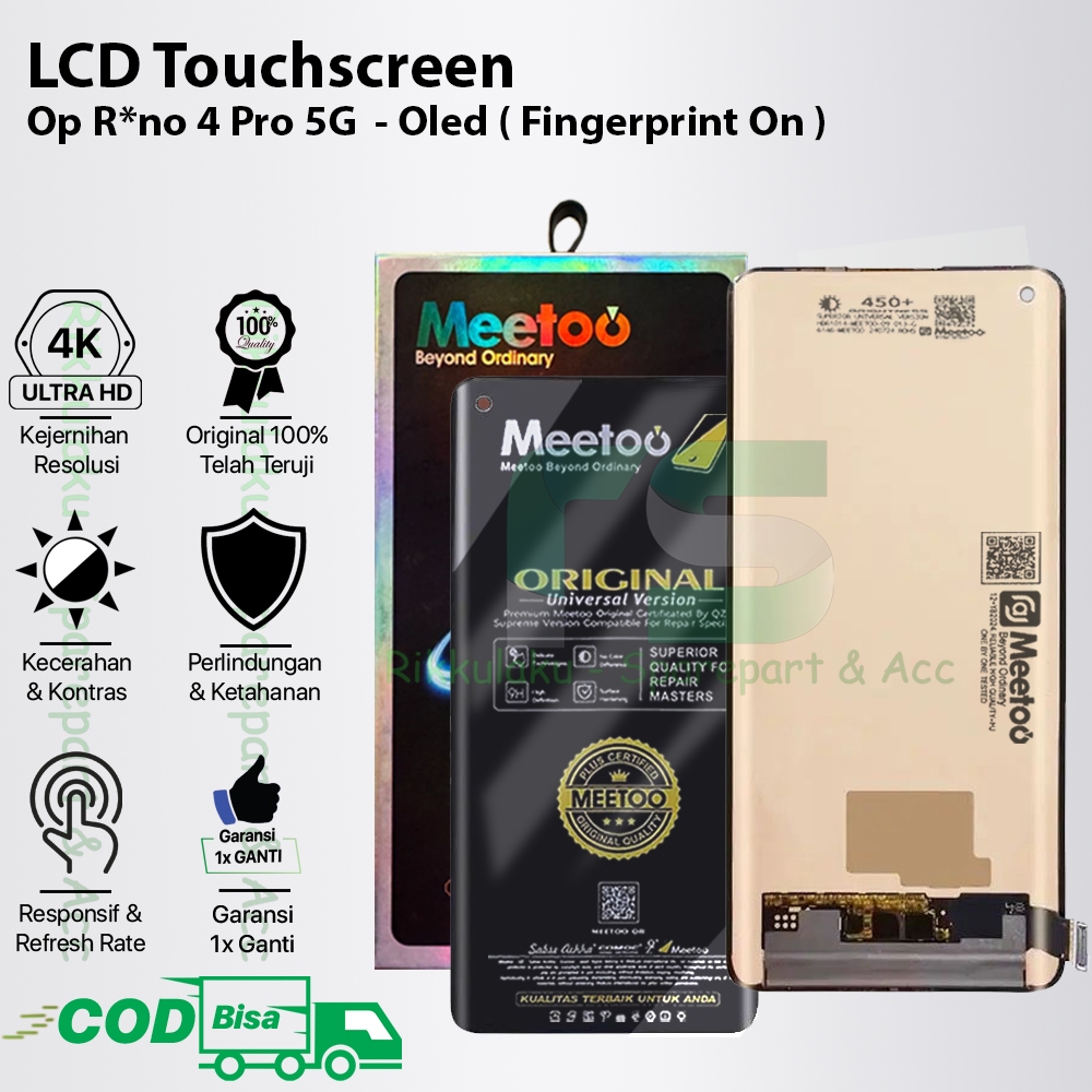 Jual LCD OP REN0 4 PRO ( 5G ) OLED FINGERPRINT (ACTIVE) FULLSET ...