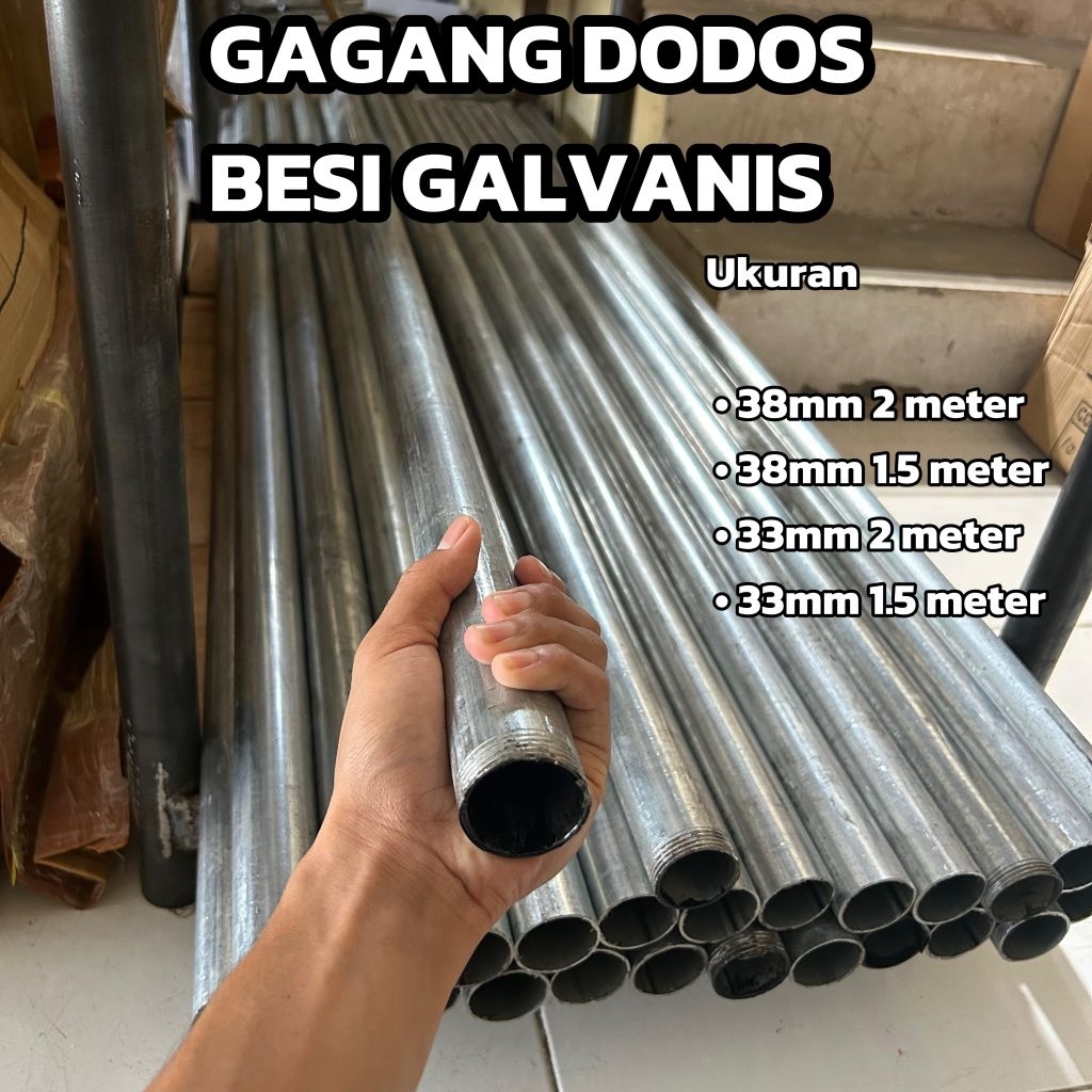 Jual Gagang Dodos Besi Galvanis Panjang 2meter dan 1,5meter | Shopee ...