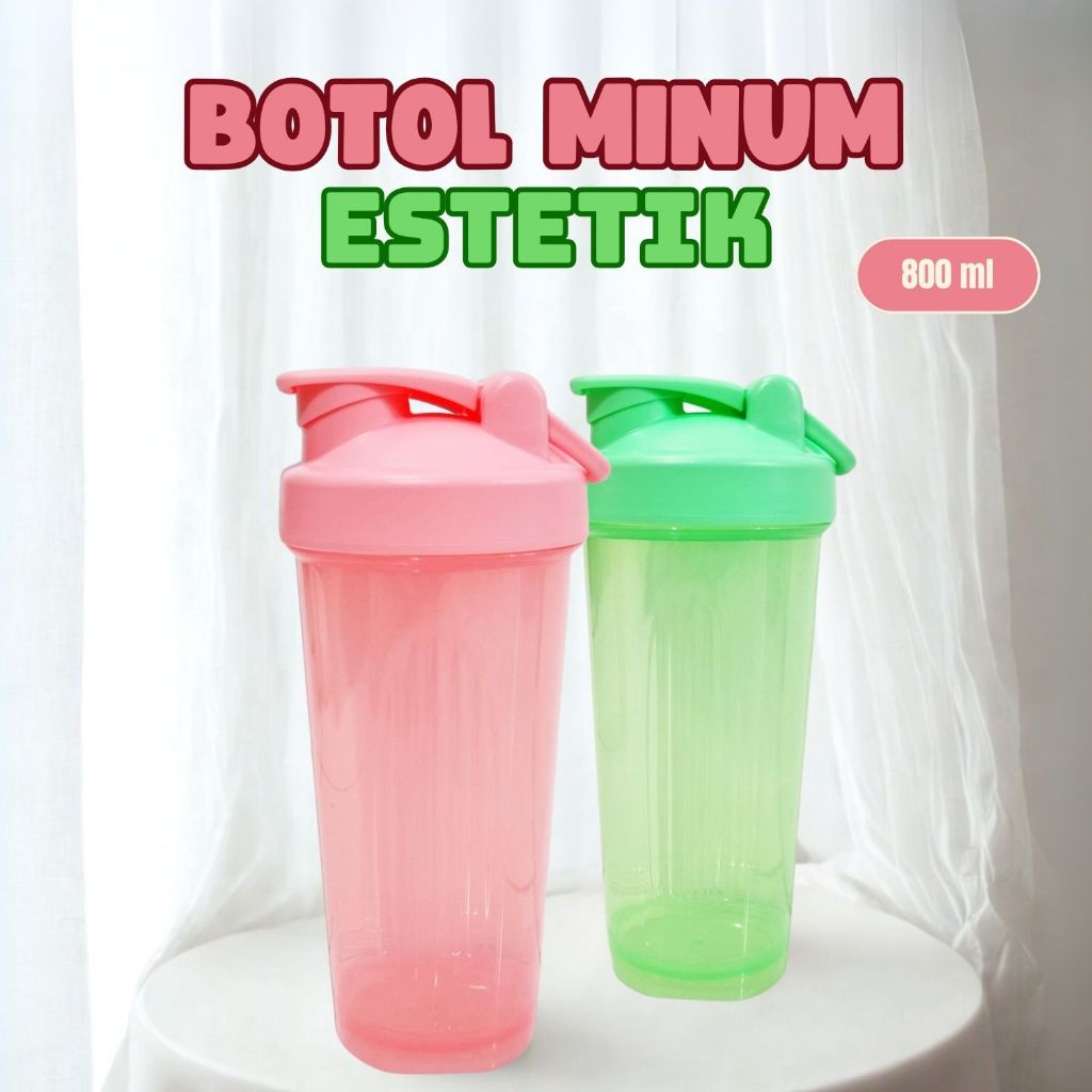 Jual PROMO - Botol Air Minum Shaker Sport 800ML Tumbler Dewasa Bottle ...