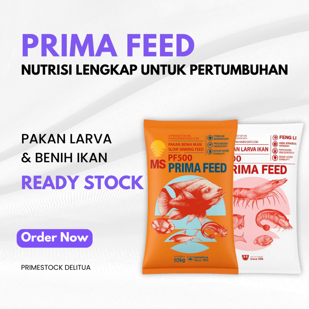 Jual PRIMA FEED PF 0, PF 100, PF 500, PF 800, PF 1000 – Pakan Larva ...
