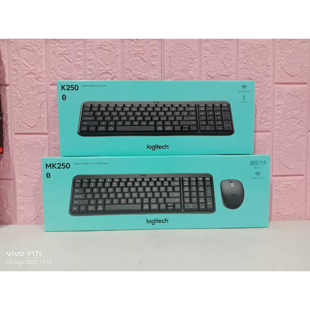 Jual LOGITECH Keyboard K250, MK250 Combo wireless bluetooth | Shopee ...