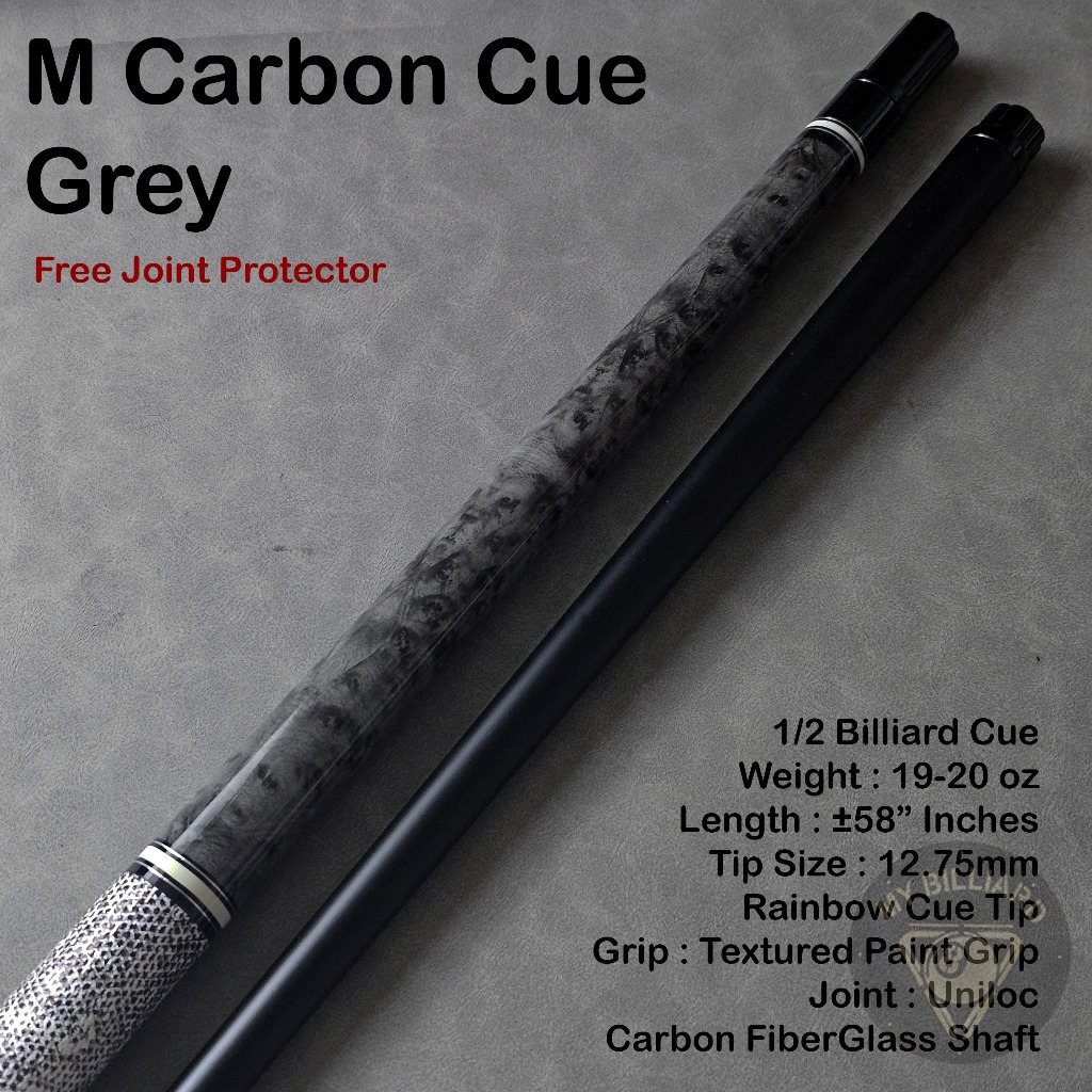 Jual M Carbon Cue Stick Grey - 13mm M Stick Billiard Karbon Abu ...
