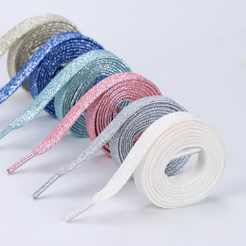 Jual Tali Sepatu Glitter Fashion - Tali Datar Warna-Warni untuk ...