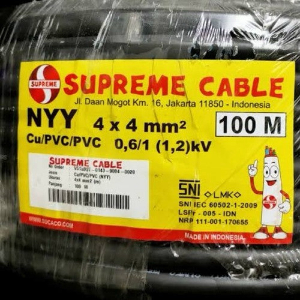 Jual Supreme Kabel NYY 4x4mm 4x4 mm 100 Meter | Shopee Indonesia