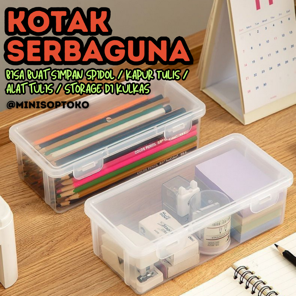 Jual Tempat Kotak Storage Box Alat Tulis Spidol Kapur Tulis Pensil ...