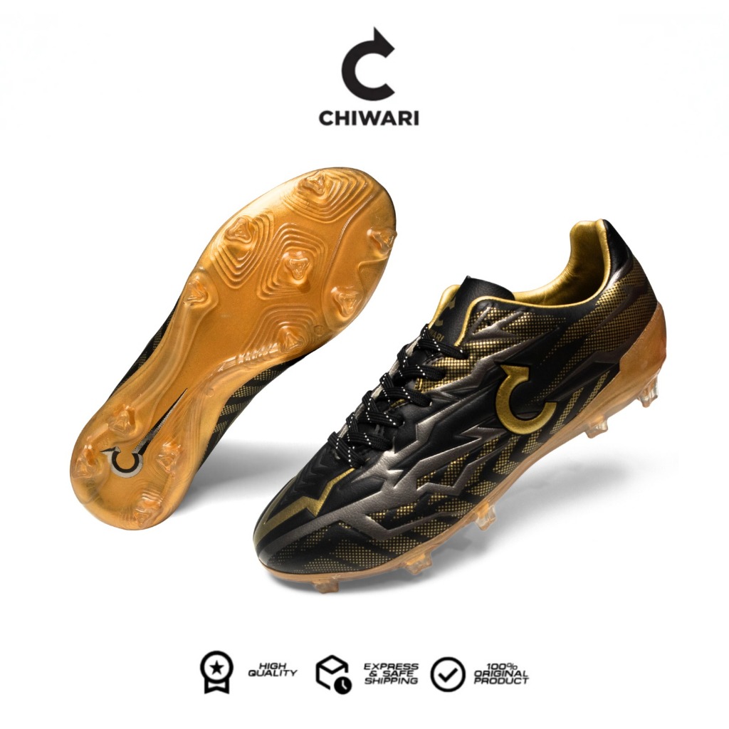 Jual CHIWARI - Sepatu Bola Vector Reborn Hitam Gold Sepatu Sepak Bola ...
