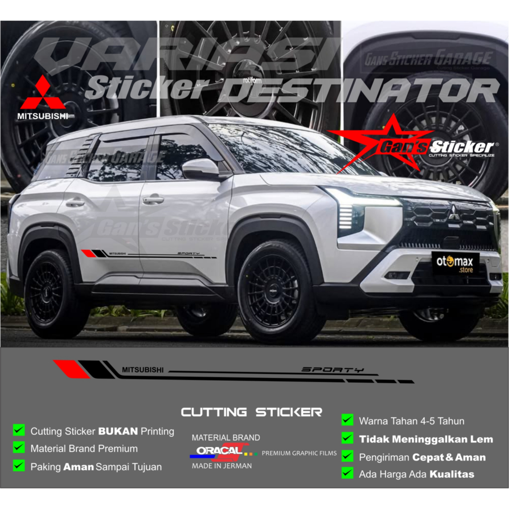 Jual Mitsubishi Destinator Cutting Sticker Pintu mobil car | Shopee ...