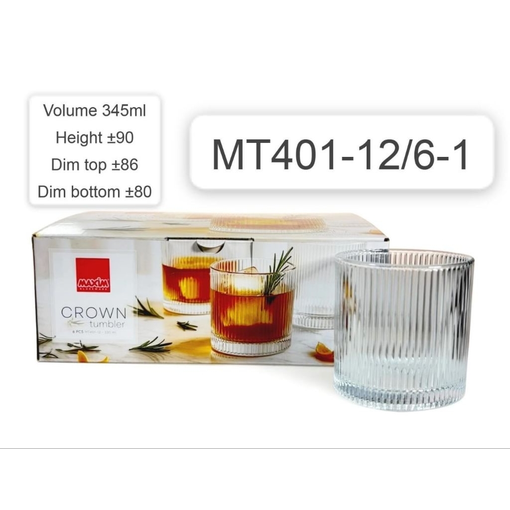 Jual [6pcs] Gelas Bar Chrystal 330ml (set isi 6pcs) MAXIM CROWN/ Gelas ...