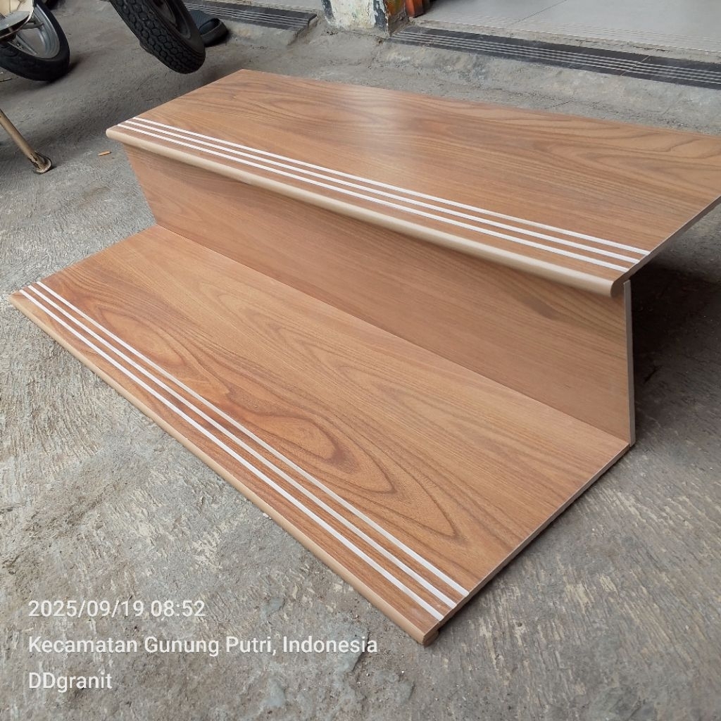 Jual granit tangga double bevel motif kayu custom ukuran sesuai request ...