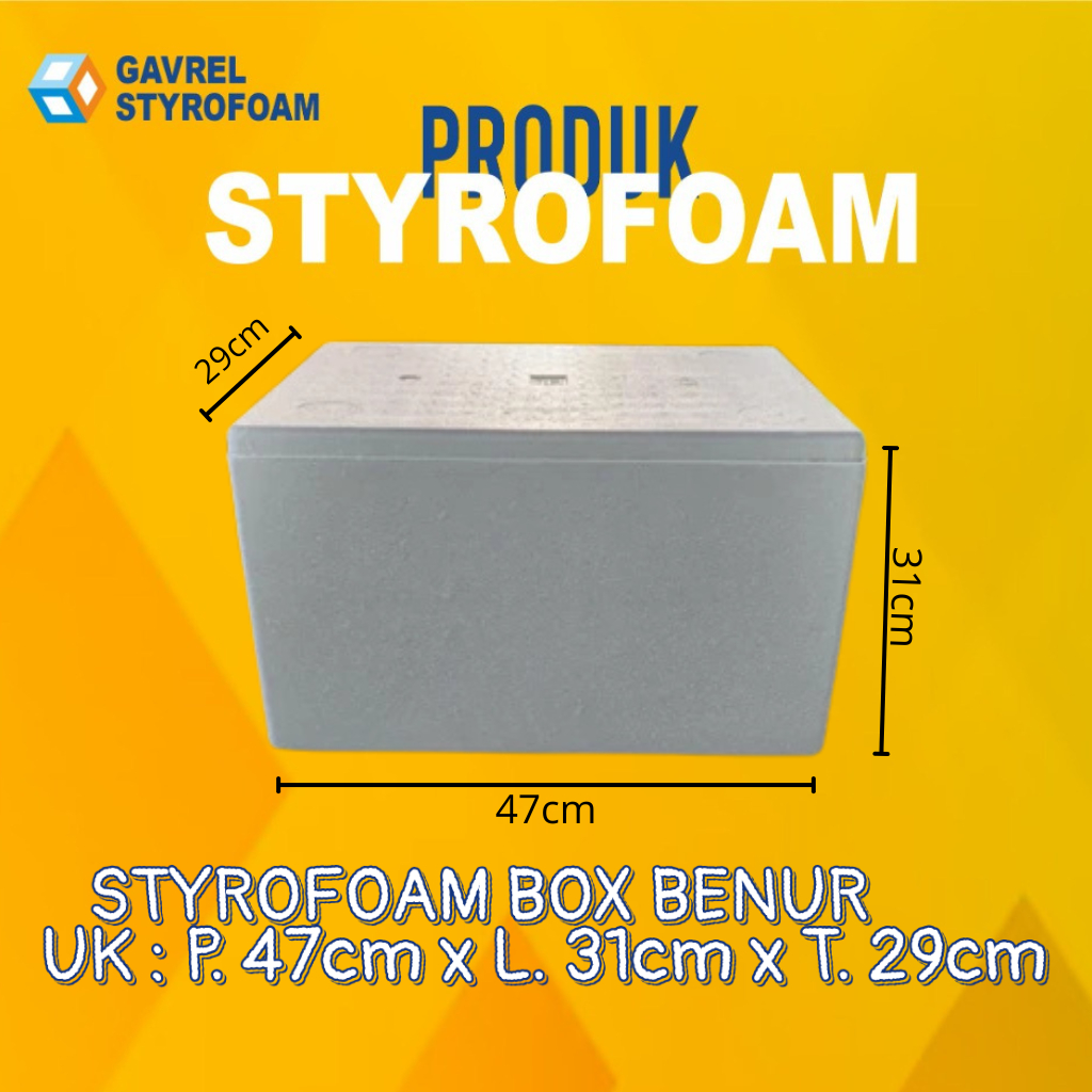 Jual EKSPEDISI Box Styrofoam Benur 47 x 31 x 29cm - Box Foam - Box Ikan ...