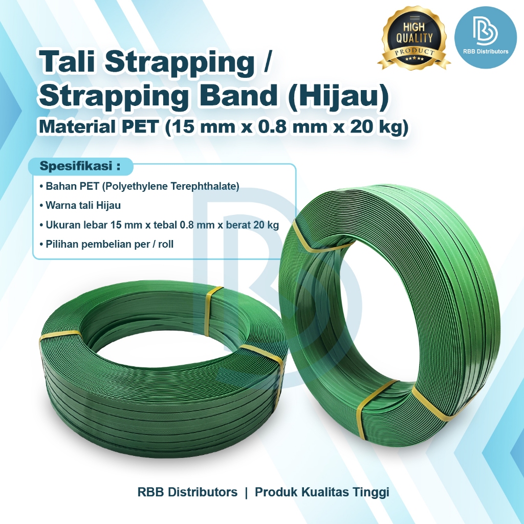Jual Tali Packing Strapping Band Tali Banding Tali Klem 15 MM 20 KG ...