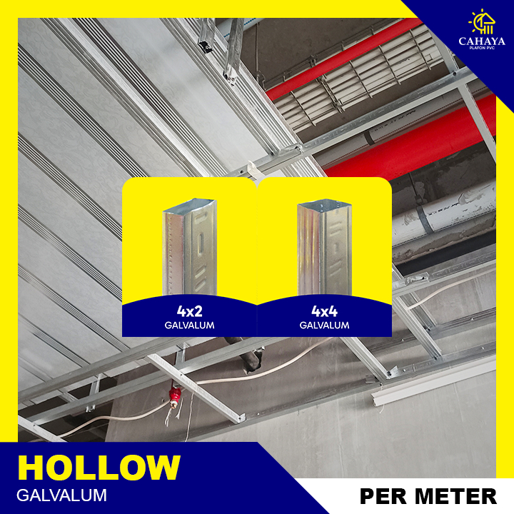 Jual (4M) Hollow Galvalum 4x4 2x4 Plafon PVC Gypsum Anti Karat Meteran ...