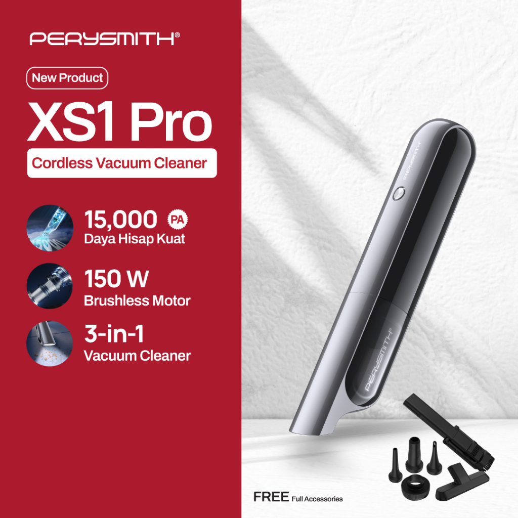 Jual PerySmith XS1 Pro 3 IN1 Cordless Vacuum Cleaner Mobil 15000PA Car ...