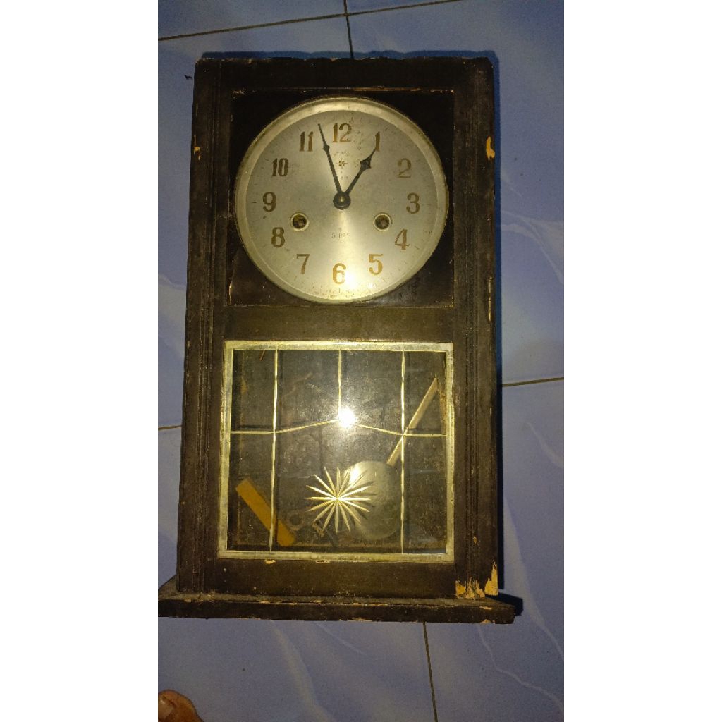 Jual jam bandul polaris kayu antik jadul mati | Shopee Indonesia