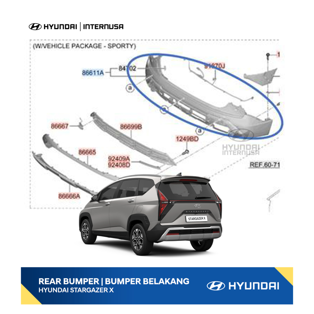 Jual Rear Bumper / Bumper Belakang Hyundai Stargazer X | Hyundai ...