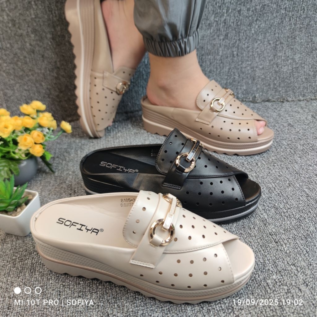 Jual [BISA COD] SOFIYA ORI 8105 3 SANDAL WEDGES WANITA IMPORT / SENDAL ...