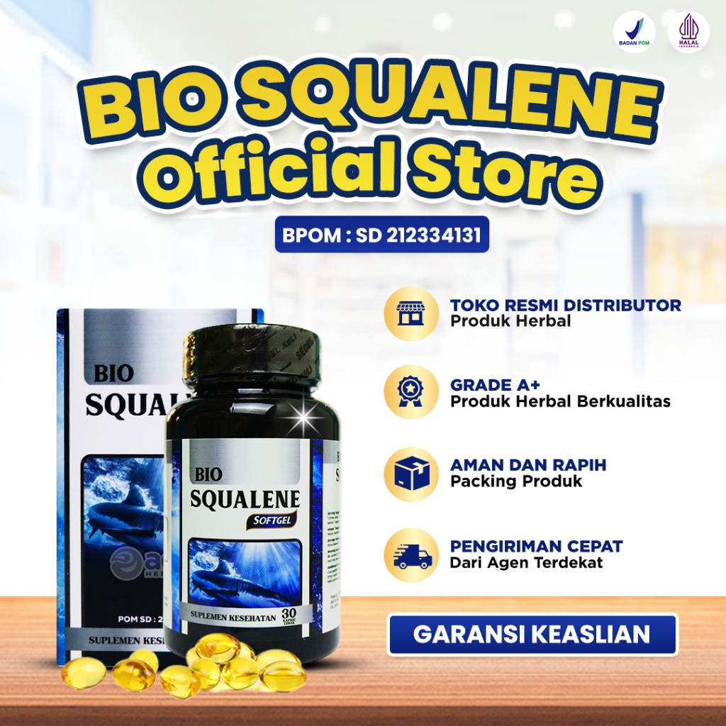 Jual Bio Squalene Original Softgel Minyak Hati Ikan Hiu Omega 3 6 9 ...