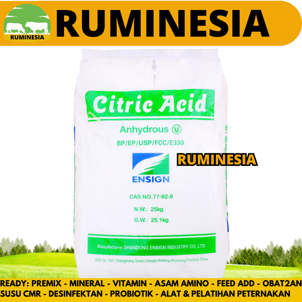 Jual CITRIC ACID ANHYDROUS - Citroen Sitrun Food grade Sitrun Makanan ...
