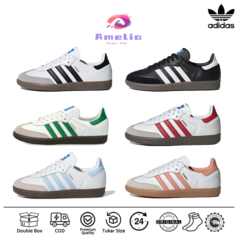 Jual 【ini ready】Sepatu Samba OG Hitam Adidas Samba OG Pink | Shopee ...