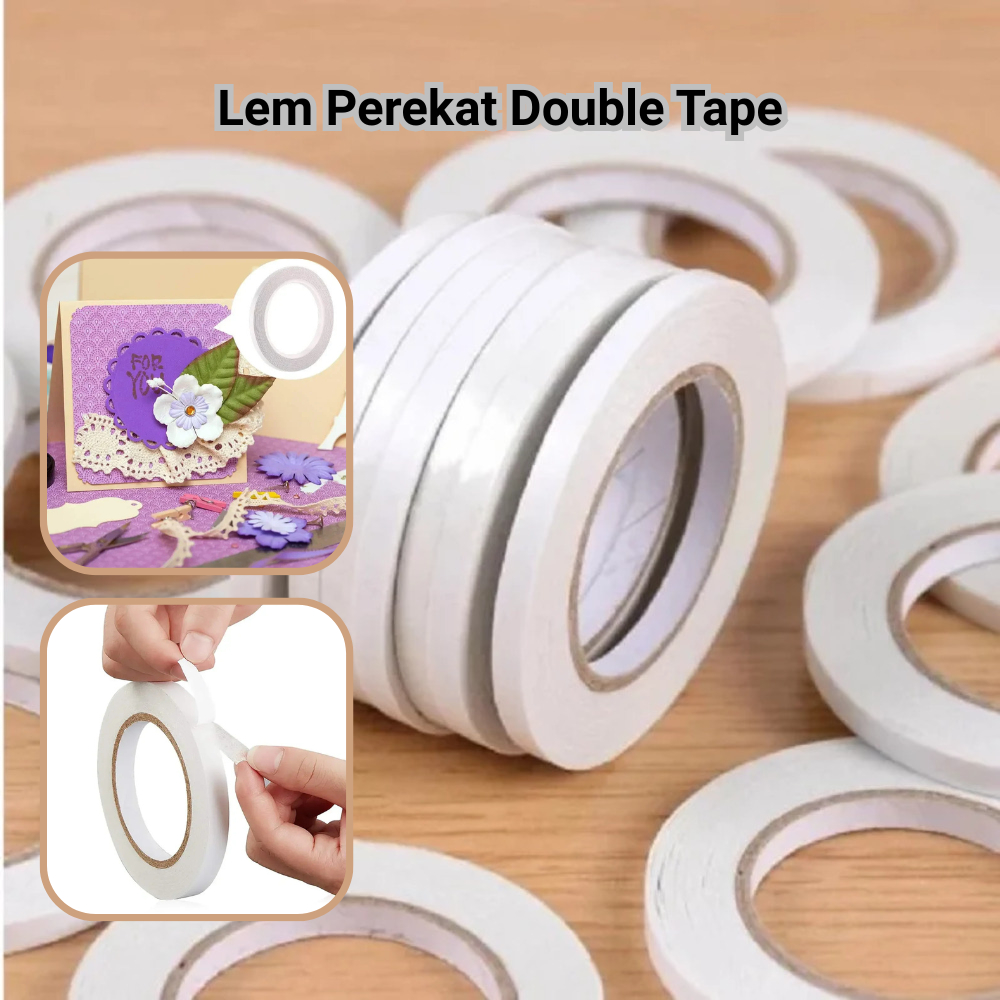 Jual Lem Double Tape Kuat Perekat 3m Dabel Tip 50 meter Strong Sticky ...