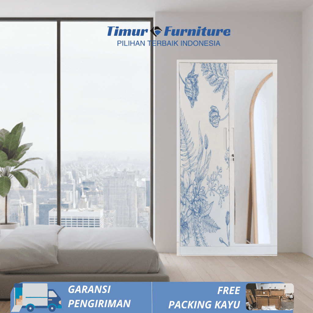 Jual Lemari 2 Pintu Besi Minimalis Swing Anti Rapuh Anti Rayap Kualitas ...