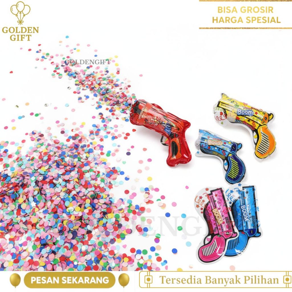 Jual balon pistol balon ulang tahun dekorasi ulang tahun balon Confetti ...