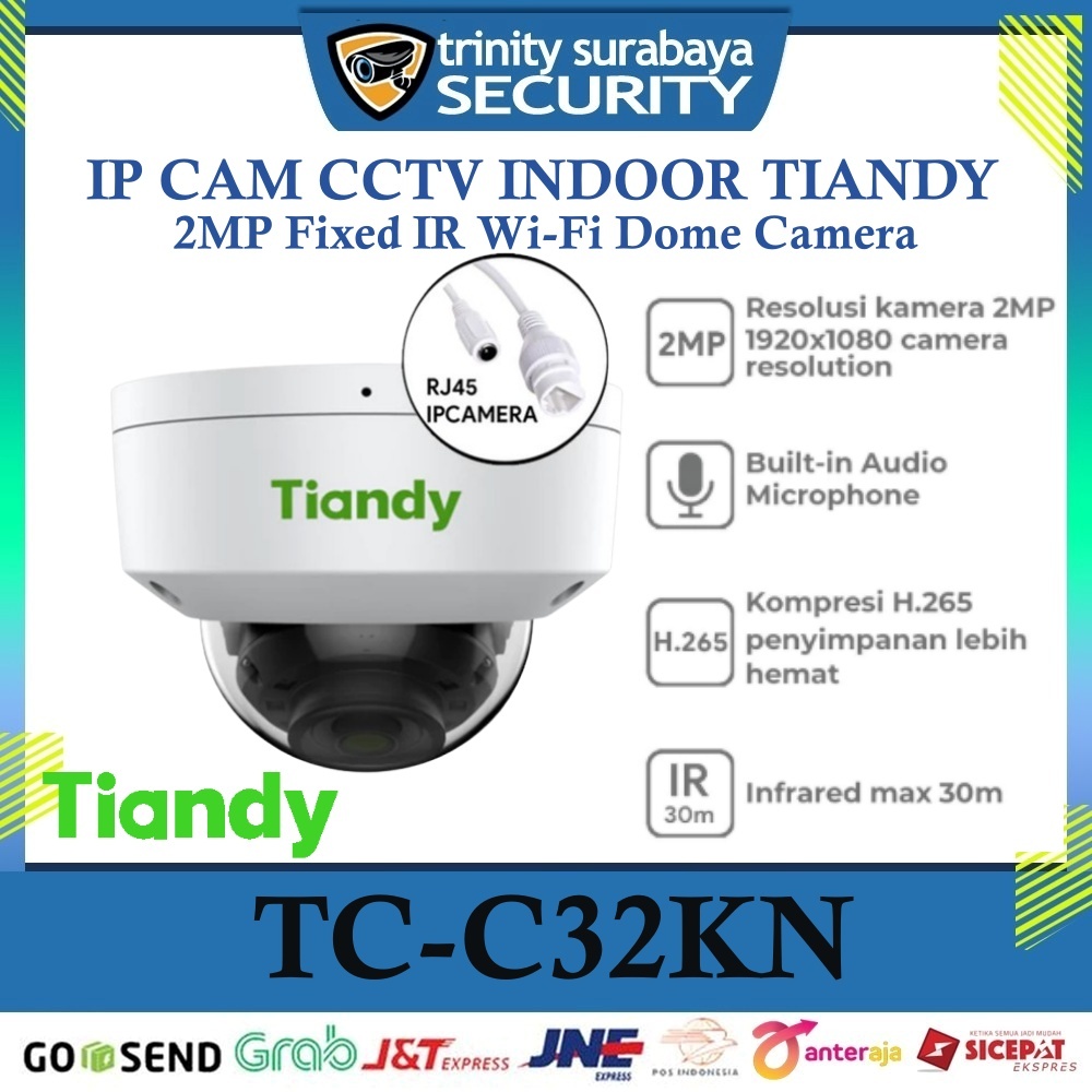 Jual IP CAM CCTV INDOOR TIANDY TC-C32KN 2MP | Shopee Indonesia