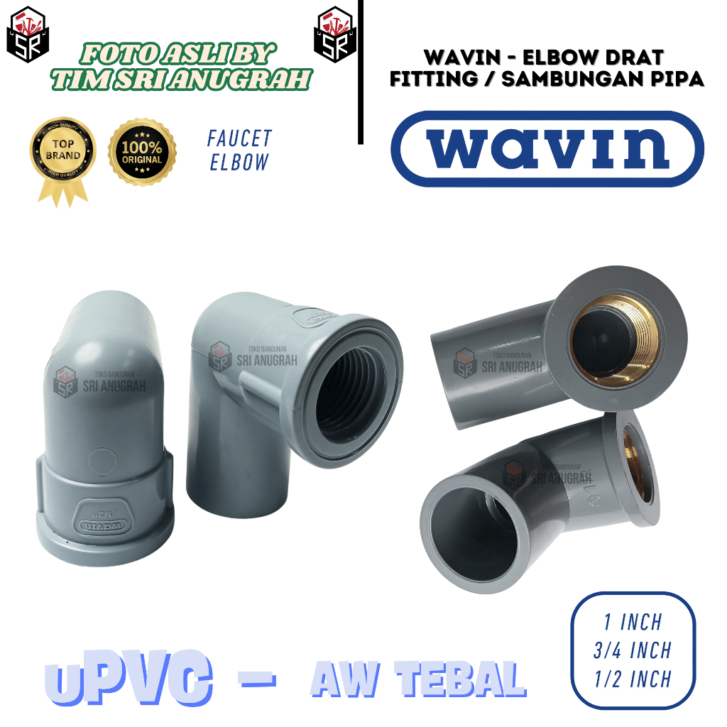Jual WAVIN - Elbow Drat Faucet Female Lbo Fitting Sambungan Pipa Air AW ...