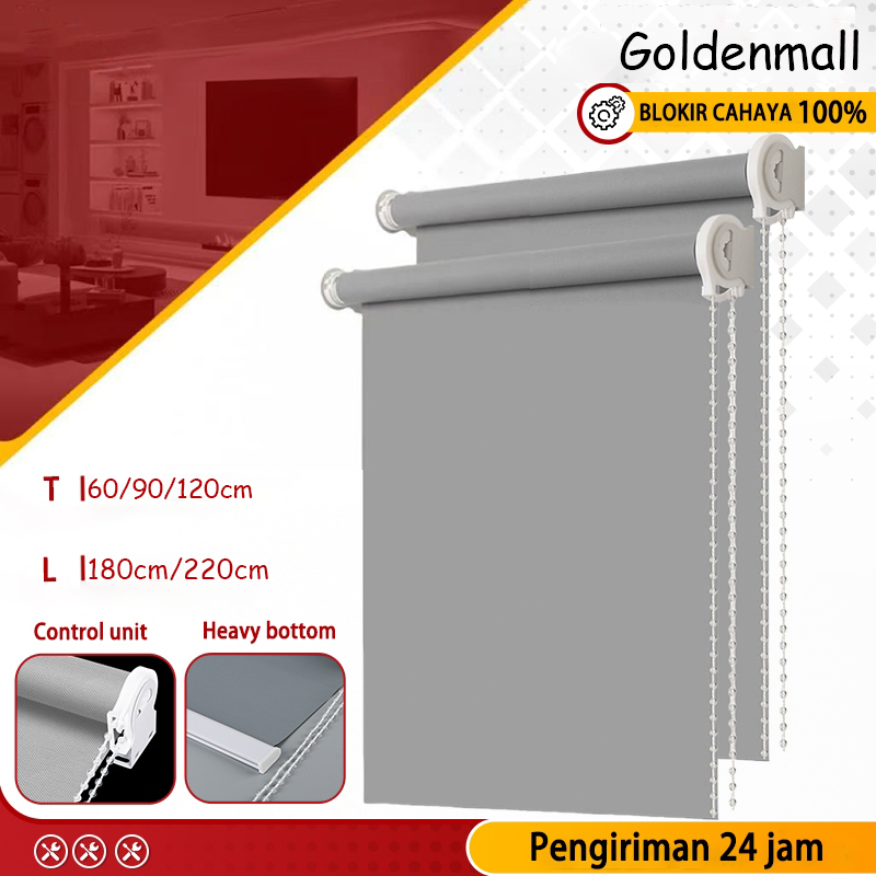 Jual Roller Blind Dimout MEGA - Tirai Gulung Anti Silau & UV untuk Kamar dan Cafe，GRATIS ONGKIR ...