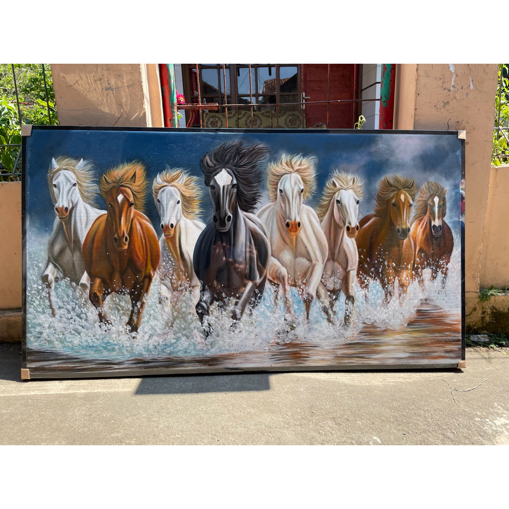 Jual lukisan kuda berlari / lukisan modern | Shopee Indonesia
