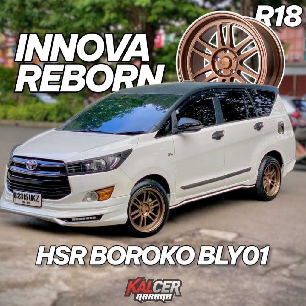 Jual Velg Pelek R18 Mobil Innova Ring 18 HSR Boroko BLY01 Lebar 9 ET22 Sandy Bronze | Shopee ...