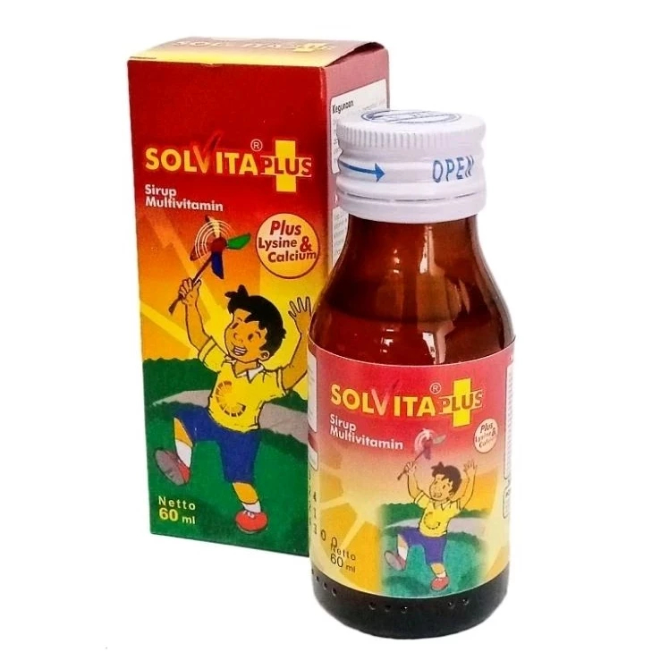 Jual Solvita Plus Syrup 60ml - Multivitamin Plus Lysine & Calcium ...