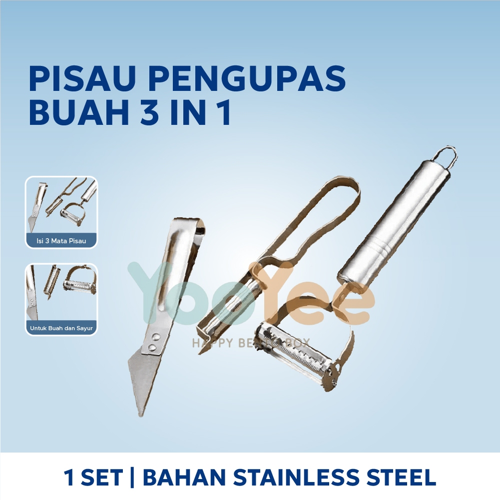 Jual Yooyee Pengupas 3in1 Peeler Pisau Kupas Buah Dan Sayur 3in1 ...