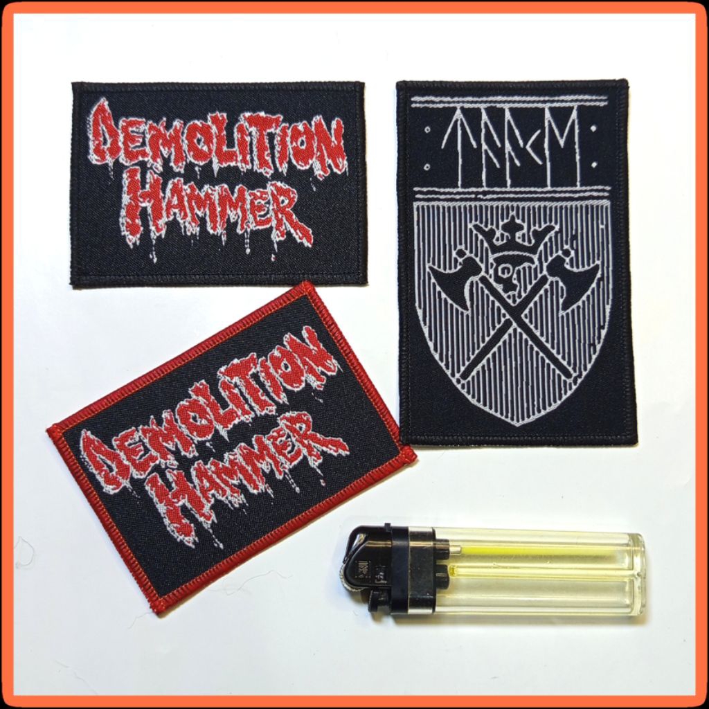 Jual Woven Patch Taake & Demolition Hammer - Music Fashion - Emblem ...