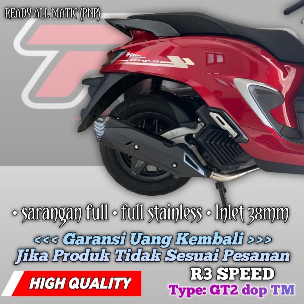 Jual knalpot bas adem Honda stylo 160 original R3 speed GT2 dop Long ...