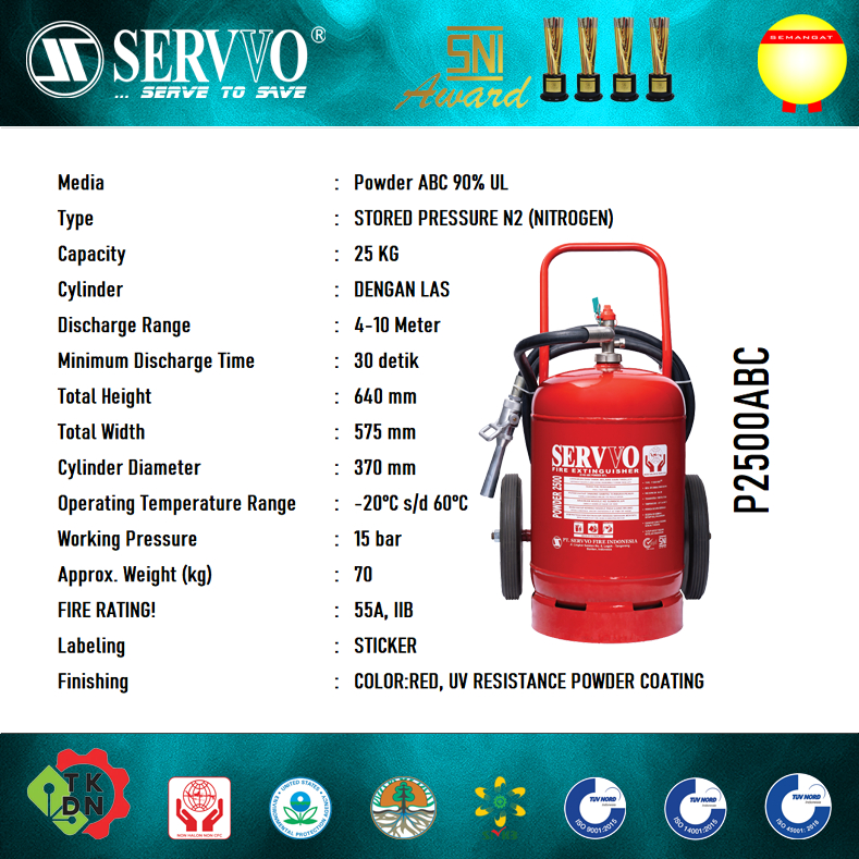 Jual Alat Pemadam Api - APAR Fire Extinguisher SERVVO Dry Chemical ...