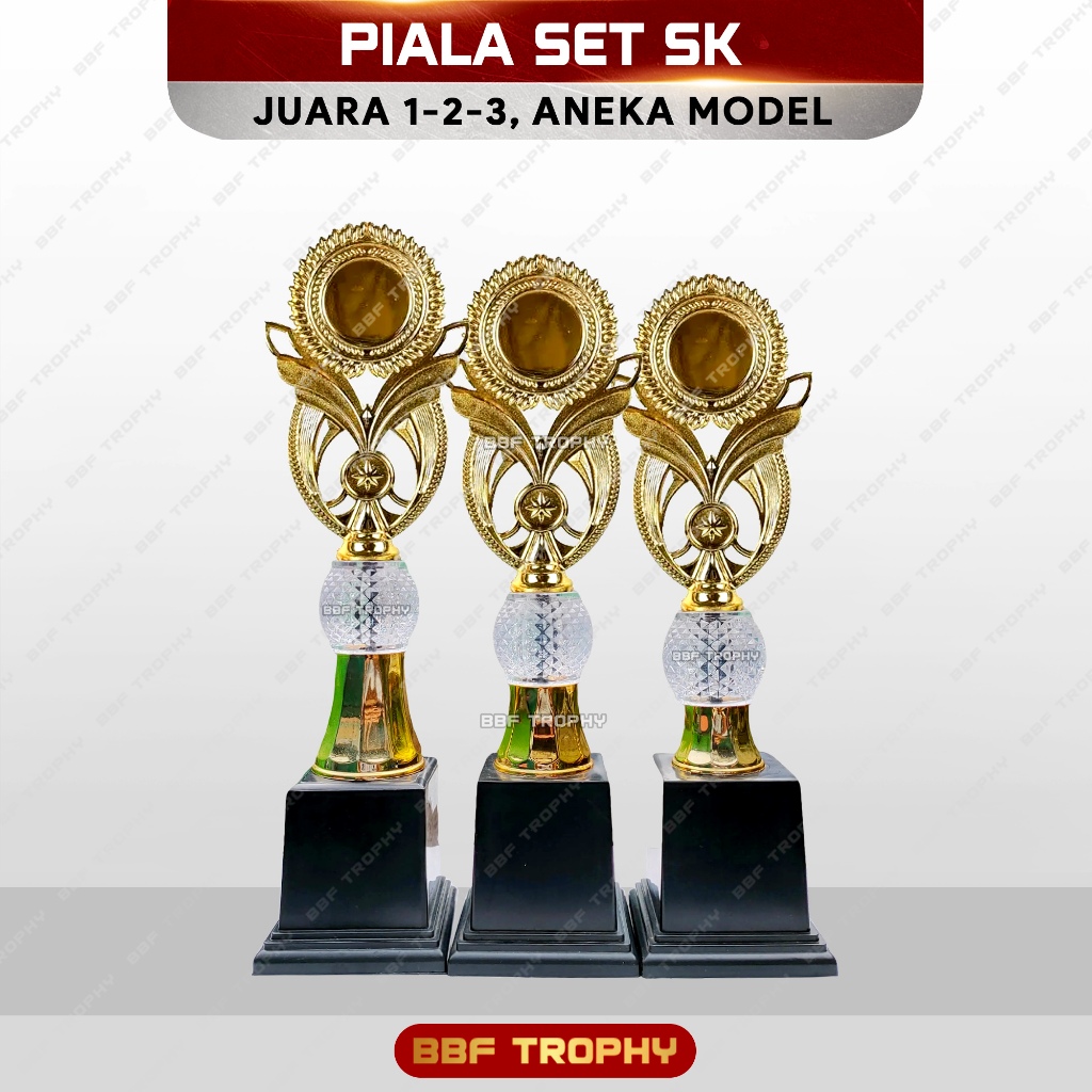 Jual Piala Set Bola Kristal Model SK Juara 1-2-3 | Shopee Indonesia