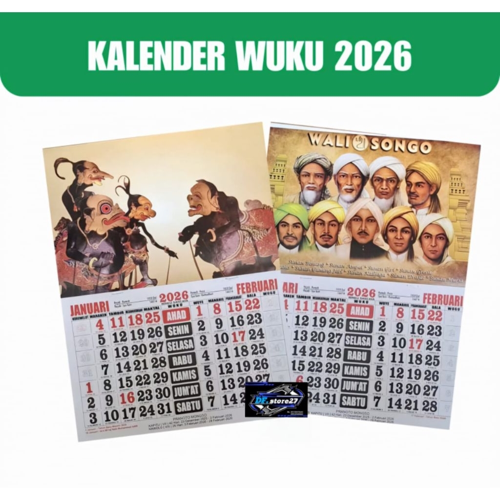 Jual Kalender Wukon jawa 2026 31,5 x 25 cm | kalender pawukon 2026 ...