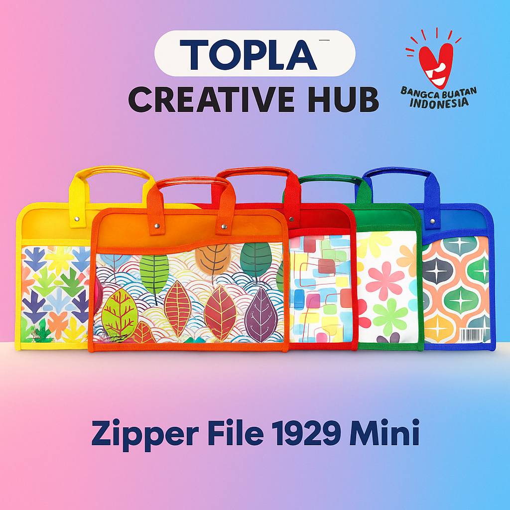 Jual Zipper File 1929 mini map tas dokumen kertas dan buku tulis anak ...