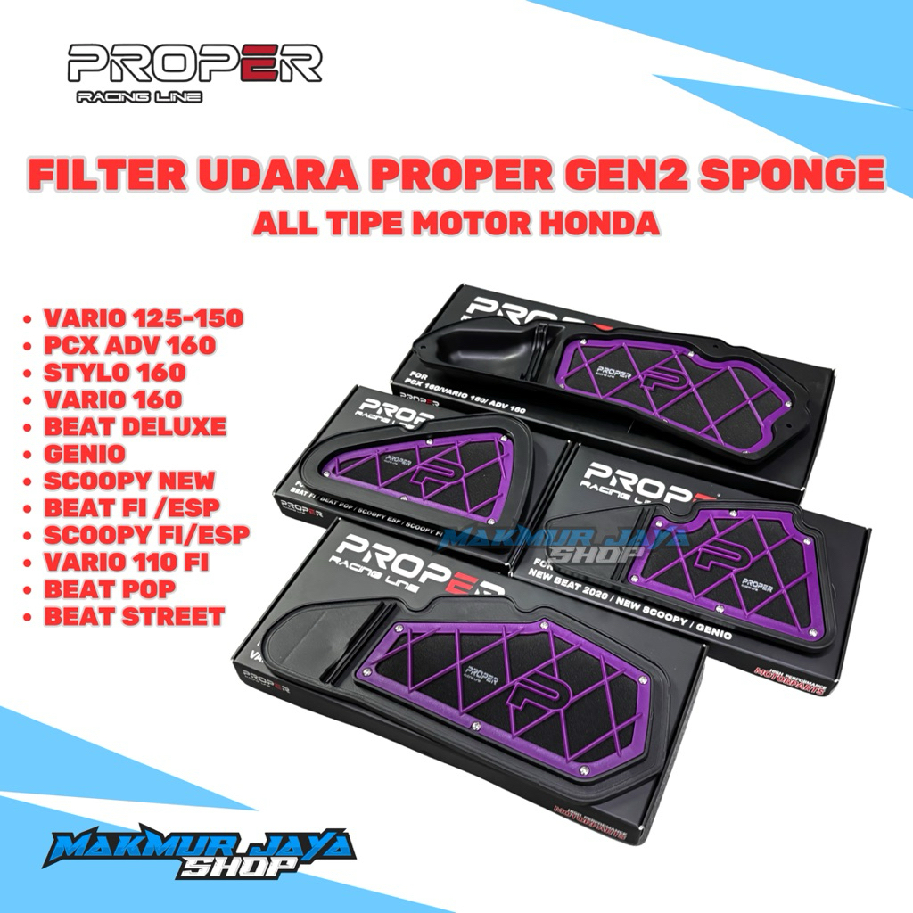 Jual FILTER UDARA PROPER GEN 2 SPONGE/BUSA VARIO 125-150 PCX ADV BEAT ...