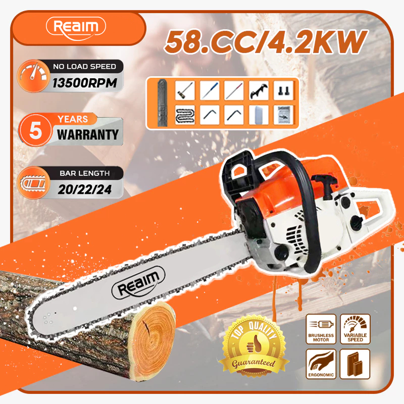 Jual REAIM Mesin Potong Kayu Senso 20 Inch sinso 58CC Chainsaw Gergaji ...
