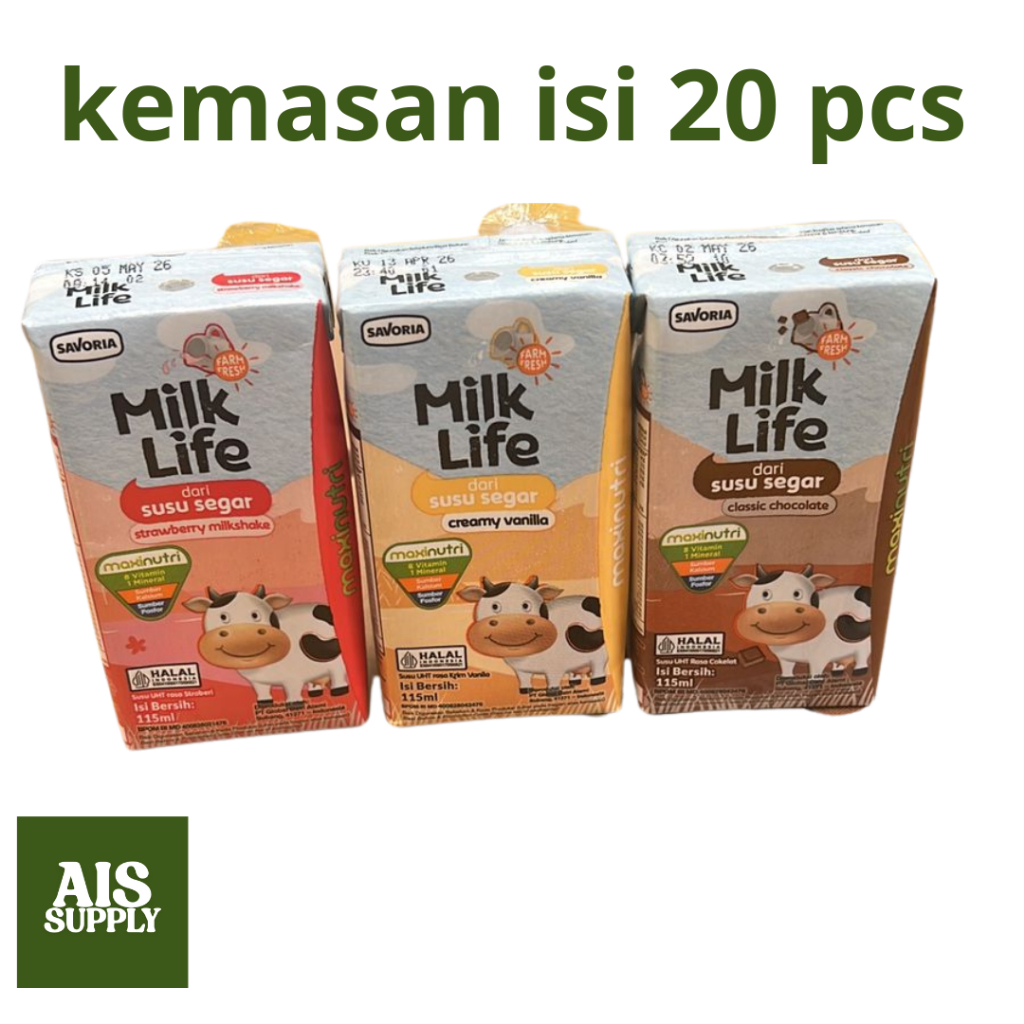 Jual Milk Life Susu UHT Promo kemasan isi 20 pcs - Susu UHT Mill Life ...