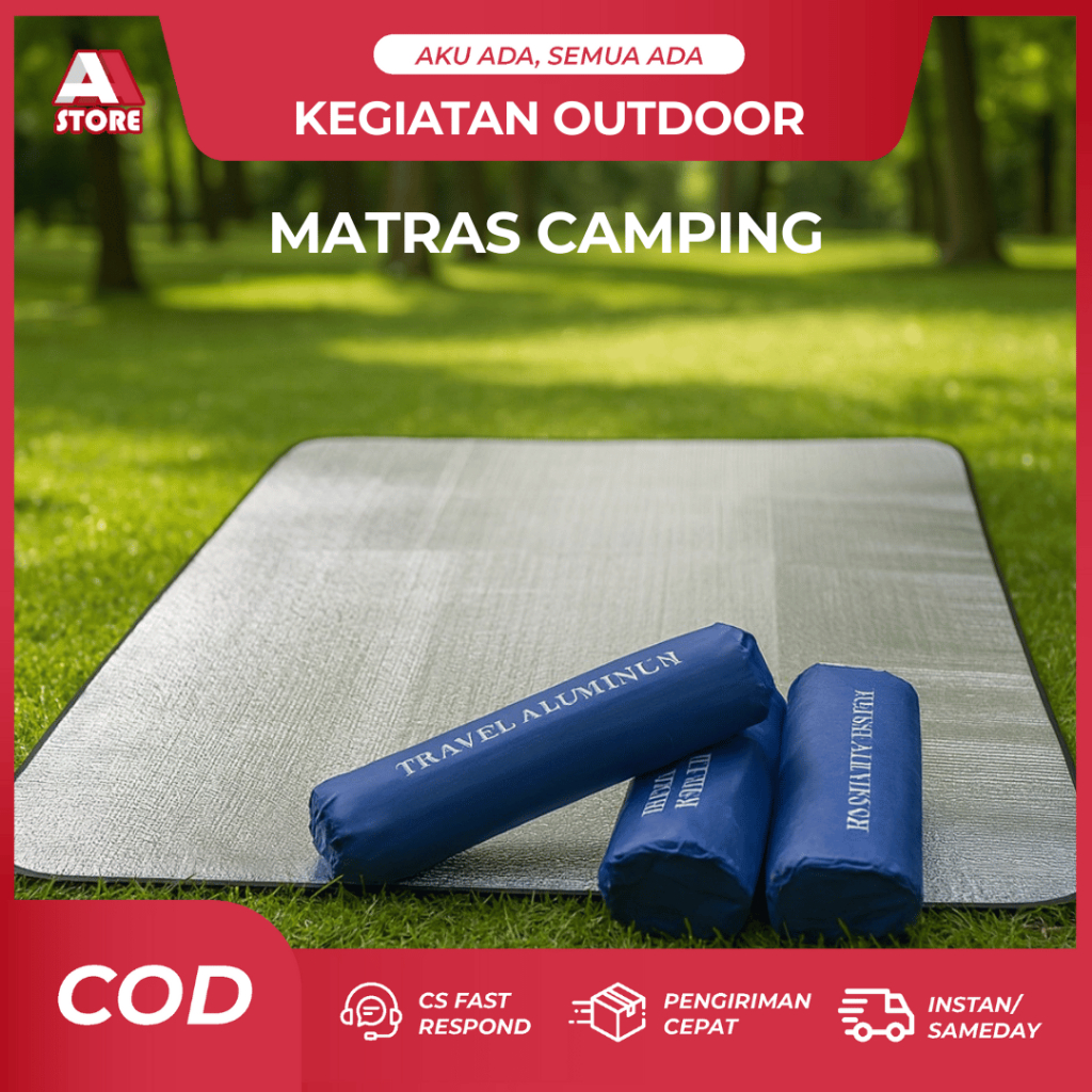 Jual Matras Camping Aluminium Foil Dua Sisi Anti Air Alas Tenda Outdoor ...