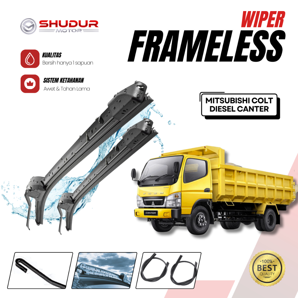 Jual Wiper Truk Frameless Mitsubishi Colt Diesel Canter - Karet Wiper ...