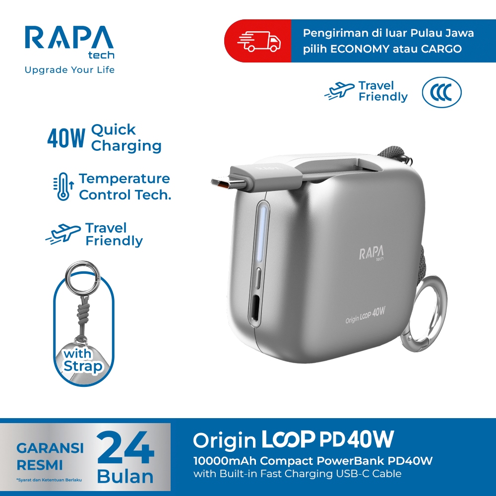 Jual [CCC Certified ] RAPAtech Powerbank Origin Loop 40W with ...