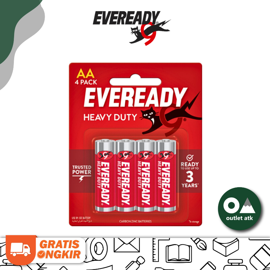 Jual Baterai AA A2 Eveready Battery isi 4 pcs Batteries | Shopee Indonesia